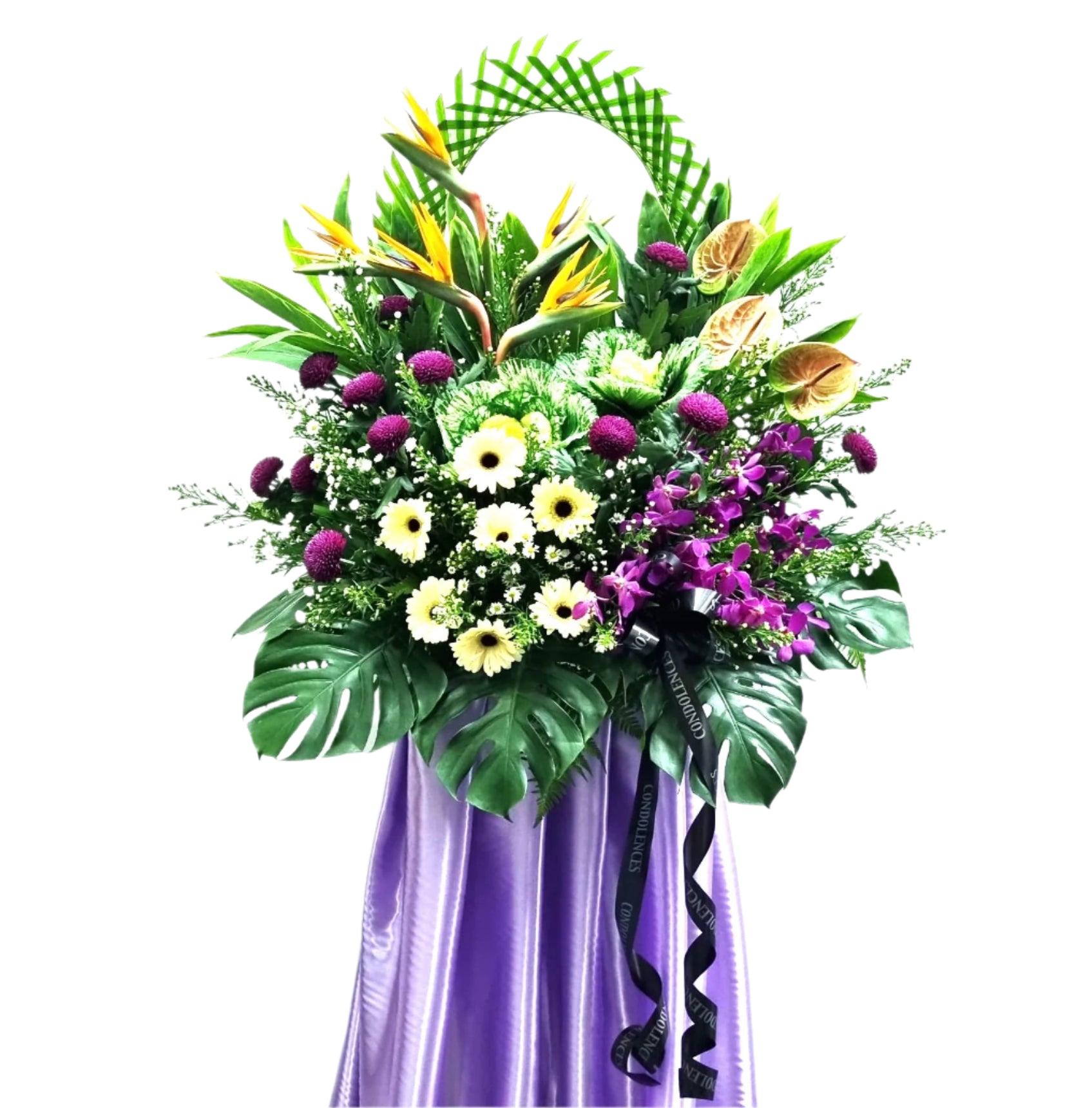Condolence Flower Funeral Wreath | W662– Jade Valley Gifts & Floral ...
