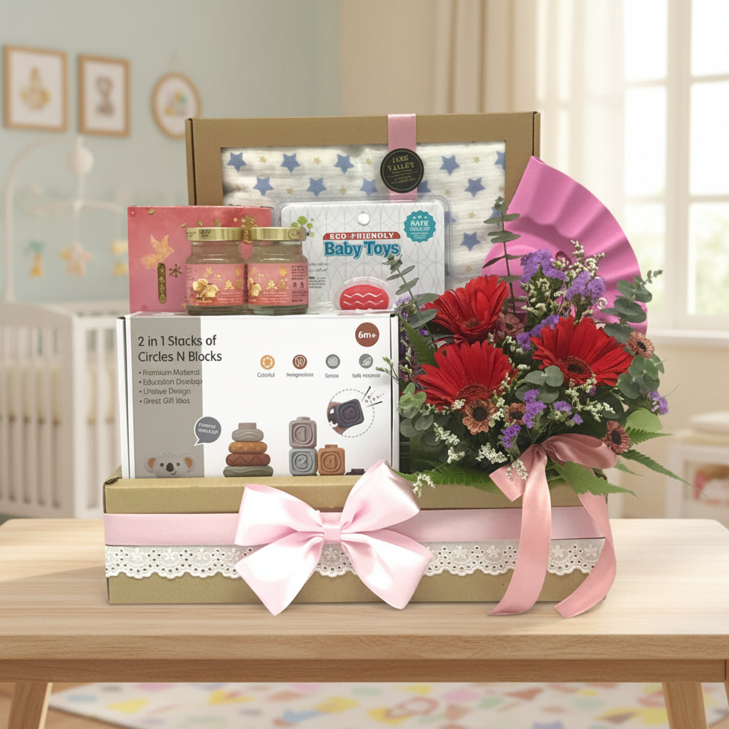Baby Hamper Essentials with Bird's Nest | B292– Jade Valley Gifts ...