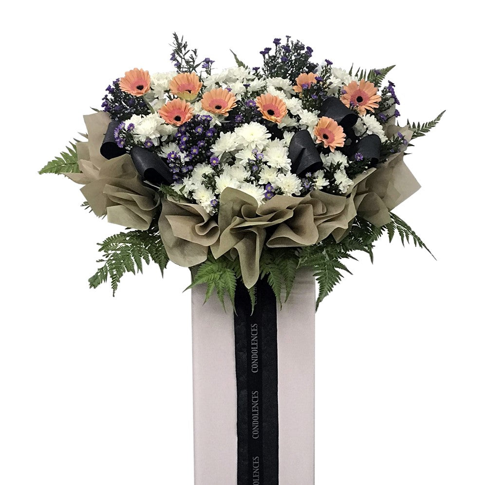 Starburst Funeral Floral Wreath | W561– Jade Valley Gifts & Floral ...