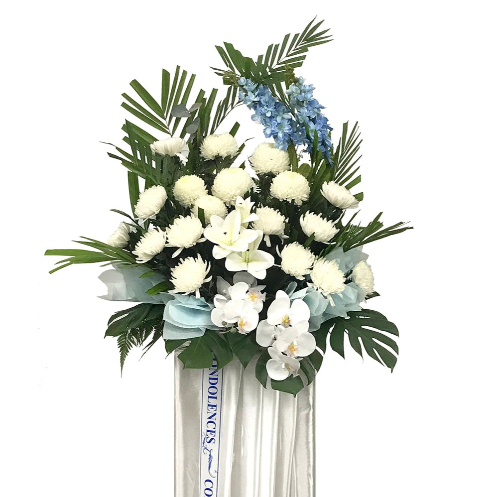 Condolence Flower Funeral Wreath | W642– Jade Valley Gifts & Floral ...