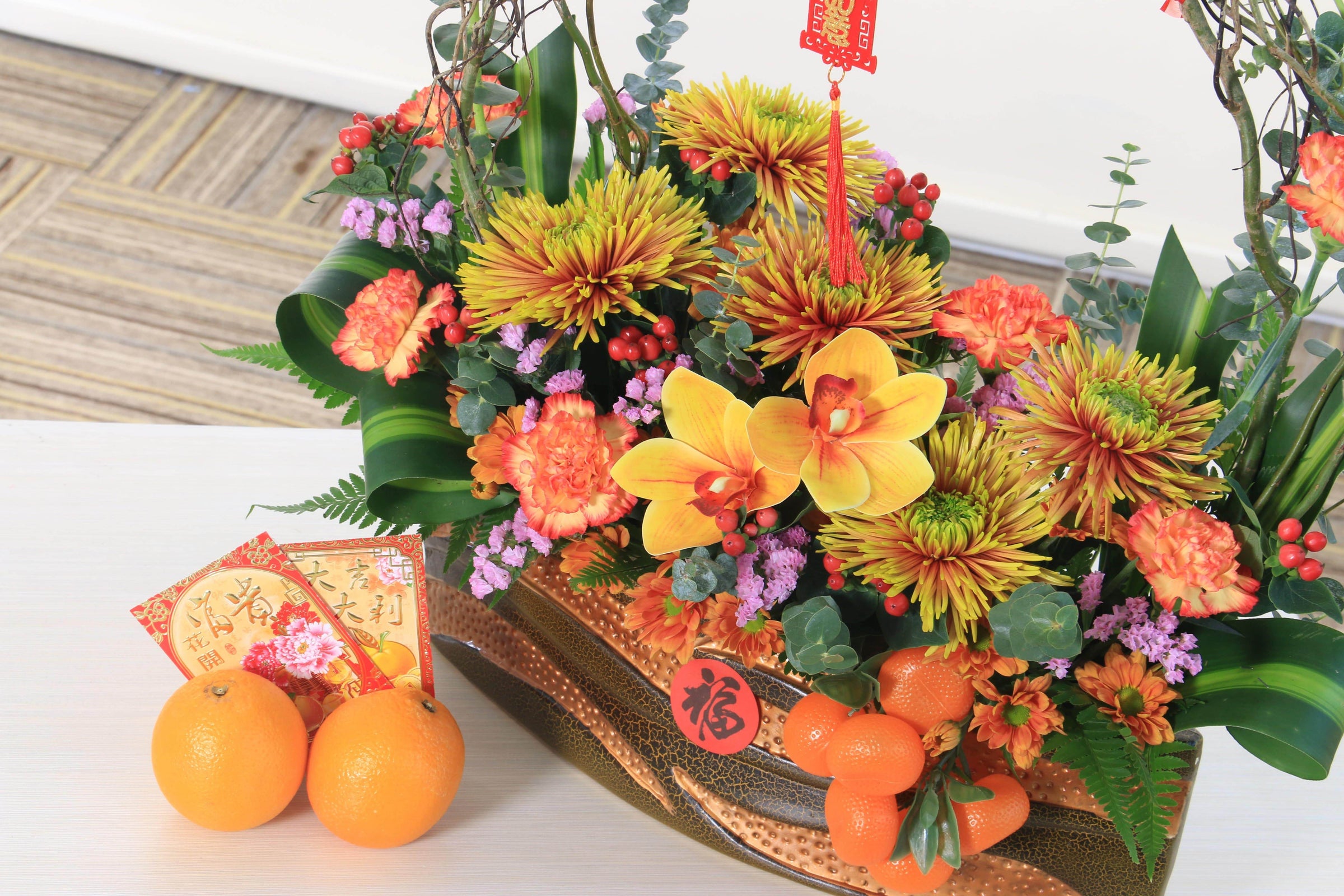 CNY Flowers Arrangements– Jade Valley Gifts & Floral Design Centre